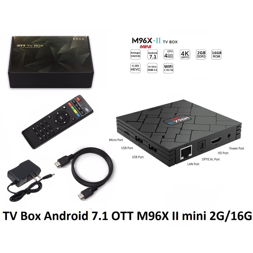 Hộp Android TV Box OTT M96X II Mini ram 2G bộ nhớ 16G | Shopee Việt Nam