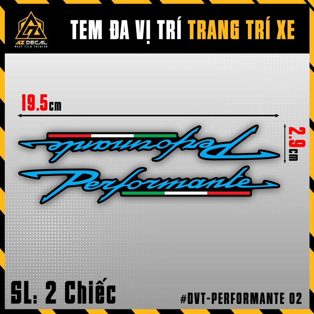(1 Cặp) Tem Dán Đa Vị Trí Xe Máy, Xe Điện, Laptop,.. | DVT PERFORMANTE ...
