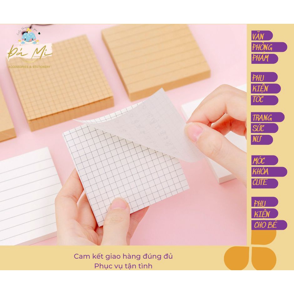 [GIẤY NOTE] Giấy ghi chú giấy note 80 tờ kiểu Vintage có keo dán chắc ...