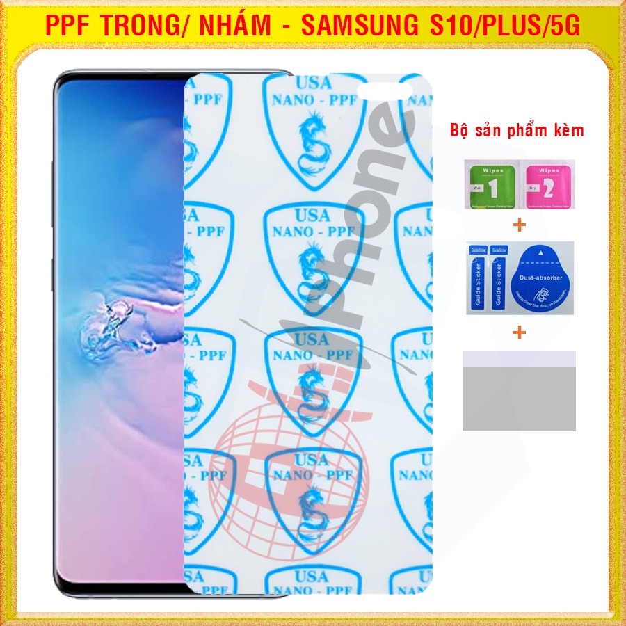 Dán dẻo PPF loại trong và nhám cho mặt trước, sau Samsung S10, S10 5G, S10 Plus (S10+) | Shopee ...