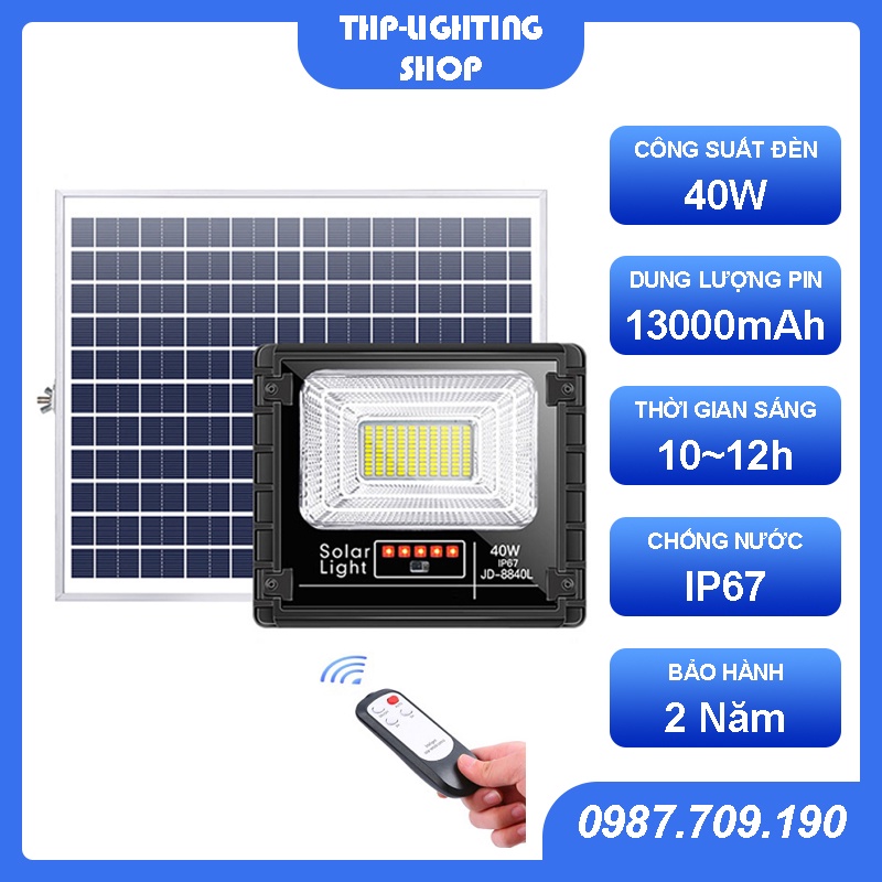 ĐÈN PHA NĂNG LƯỢNG MẶT TRỜI 40W JD-8840L | Shopee Việt Nam