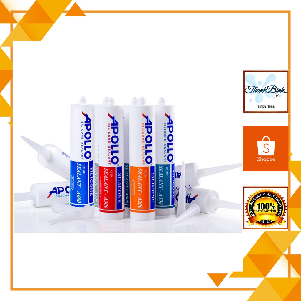 KEO SILICON APOLO A100- A200- A300- A500- TRONG/ ĐỤC/ ĐEN APOLLO ...