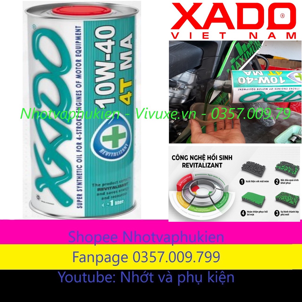 Nhớt XADO Automic 10w40 Tổng Hợp Ester 1L | Shopee Việt Nam