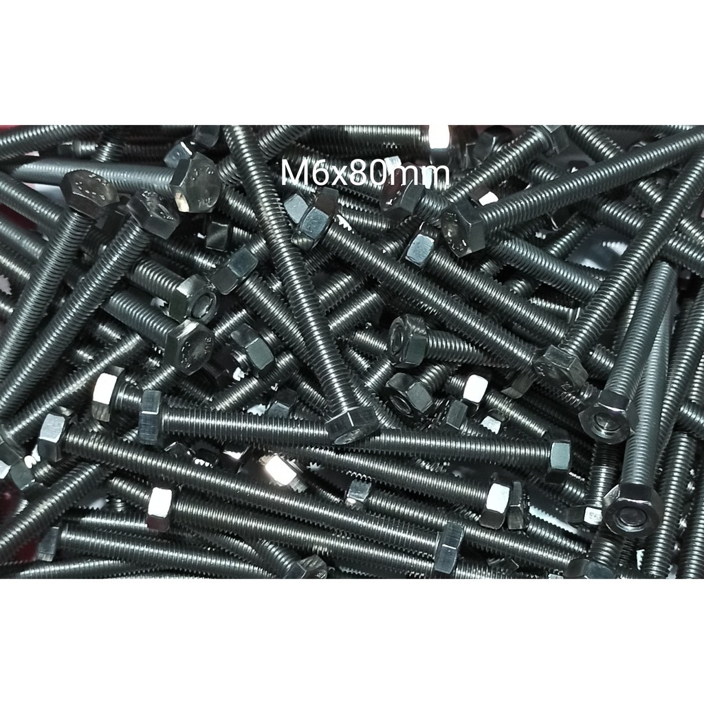 M6x50mm , M6x60 , M6x70 , M6x80 INOX 304 COMBO 50 Bộ Bulong ( bulong ...