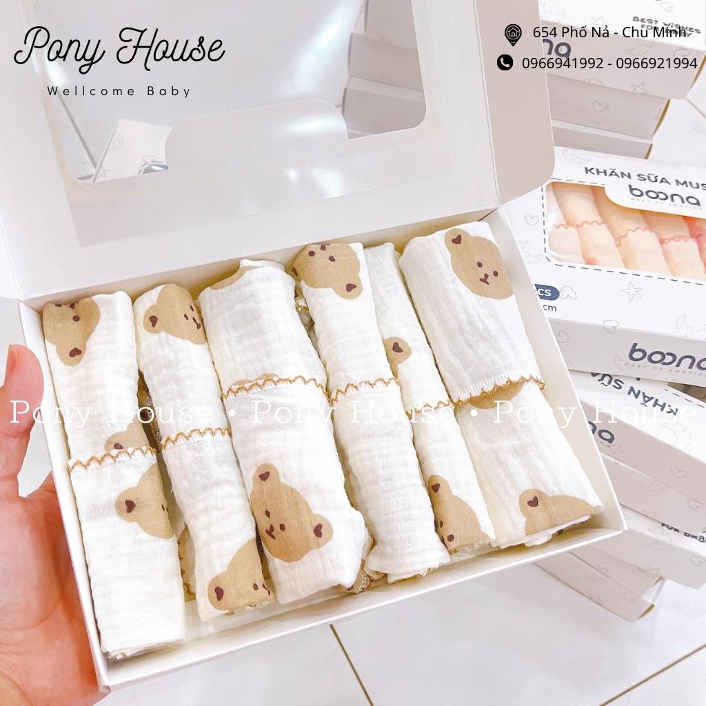 Khăn Sữa Boona - Set 6 Khăn Xô Muslin Siêu Mềm, Mịn Rửa Mặt, Tắm Cho Bé Sơ Sinh | Shopee Việt Nam