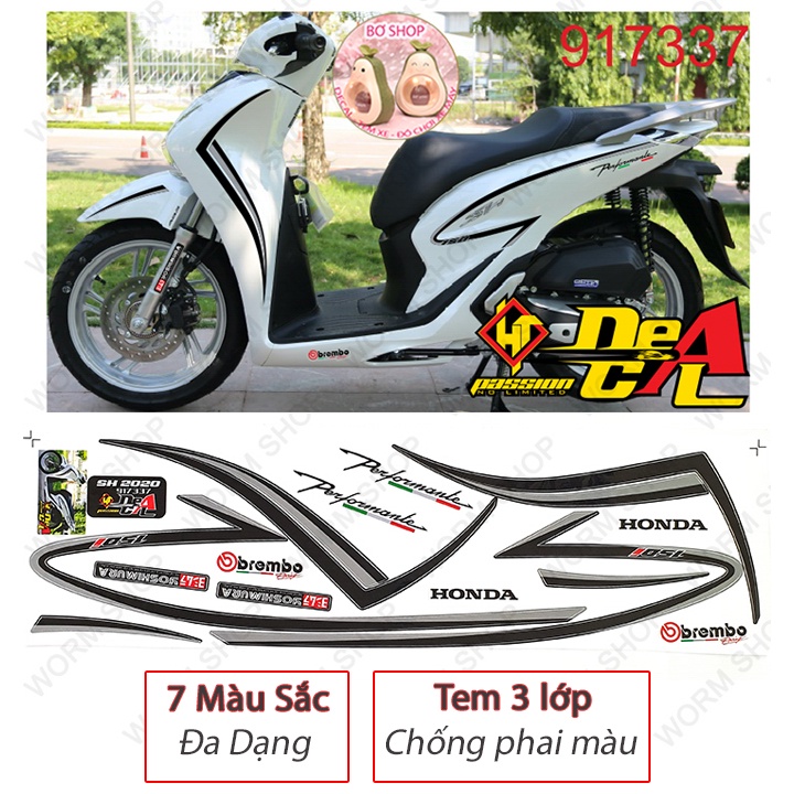 Tem xe SH 2020 150i - Nhiều lựa chọn màu sắc - Tem 3 lớp cao cấp chống ...