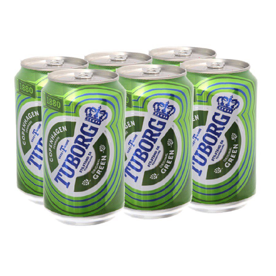 Bia Tuborg lon - 6 lon 330ml | Shopee Việt Nam