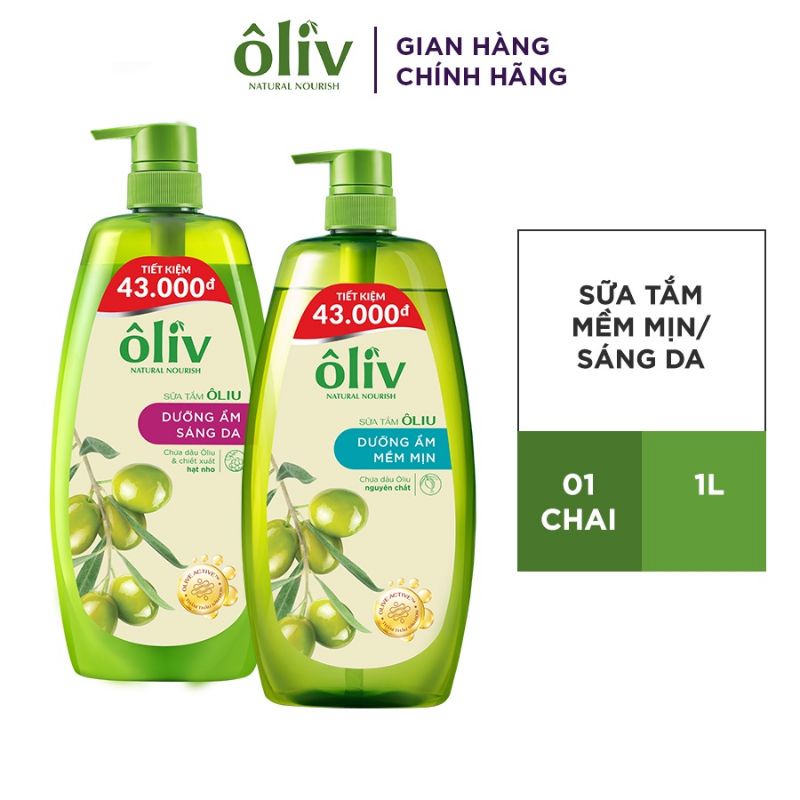 Sữa Tắm Oliv Sáng Da và Mềm Mịn 1 Lít | Shopee Việt Nam