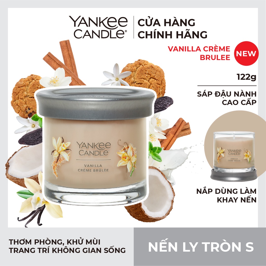 Nến ly tròn sáp đậu nành Yankee Candle size S (122g) - Vanilla Crème ...