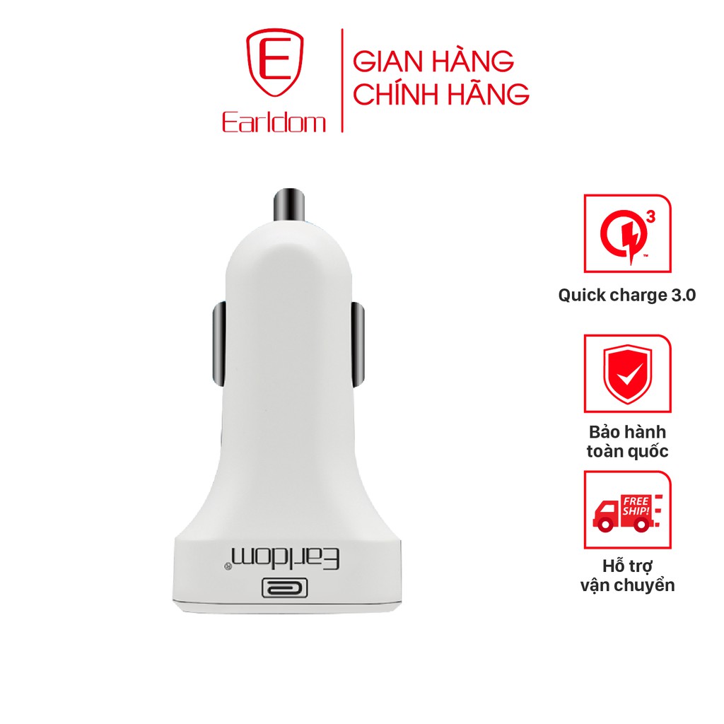 Tẩu sạc ô tô, cốc sạc nhanh ô tô Earldom ES - 131 - chính hãng | Shopee Việt Nam