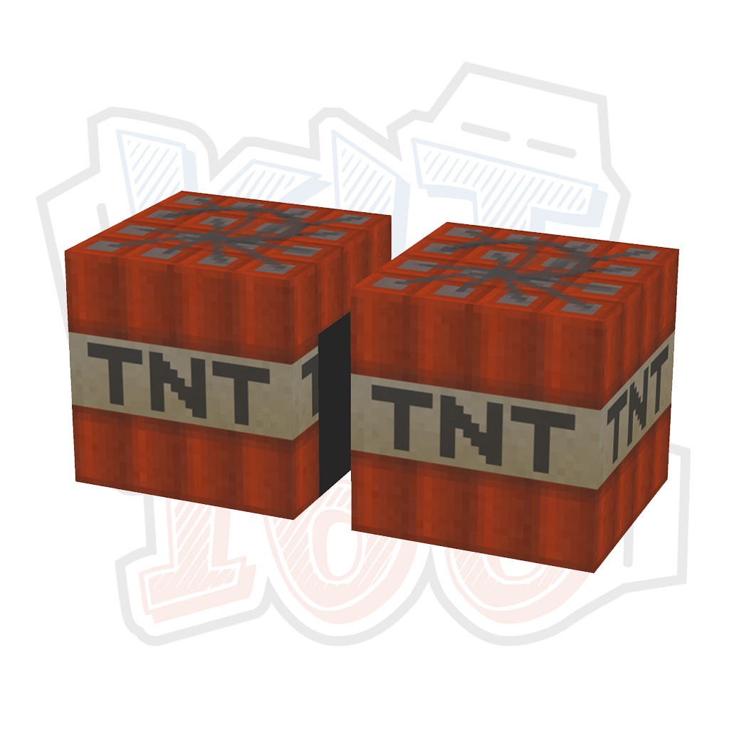 Mô hình giấy Minecraft TNT block | Shopee Việt Nam