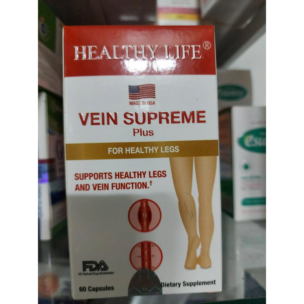 Healthy life vein supreme plus, hộp 60 viên, giảm suy giãn tĩnh mạch ...