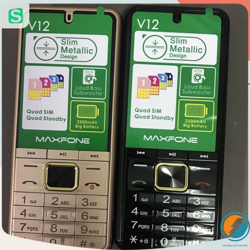 Điện Thoai Maxfone V12 4 sim Full Box Bàn phím to Bảo Hành 12 tháng MSP ...
