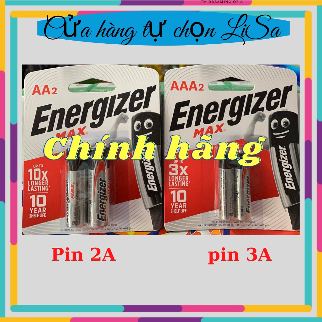 Pin Energizer Max AA2 / AAA2 1.5V chính hãng vỉ 2 viên | Shopee Việt Nam
