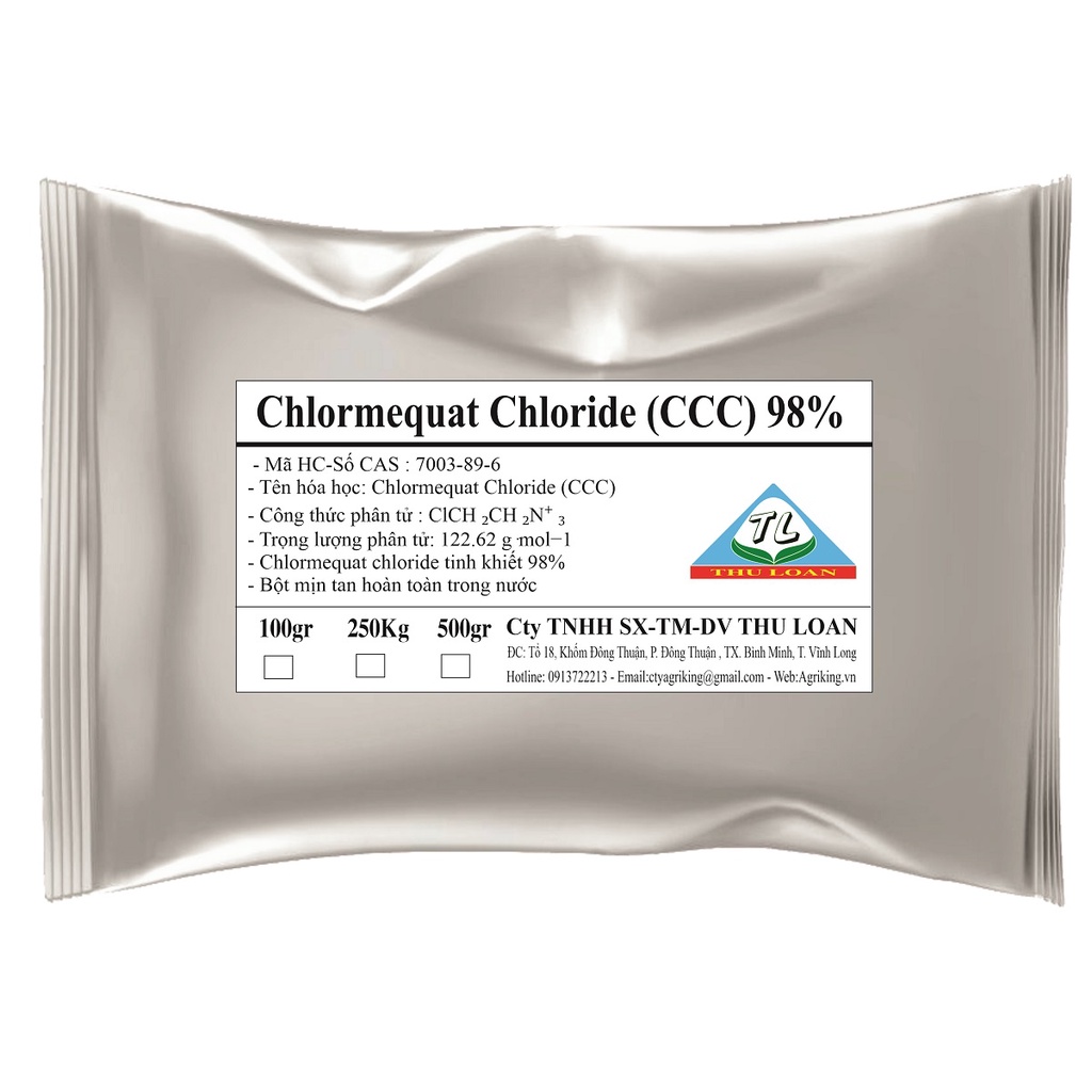 Chlormequat clorua, Cycocel 98% ( CCC 98% ) Ức chế sinh trưởng, tạo ...