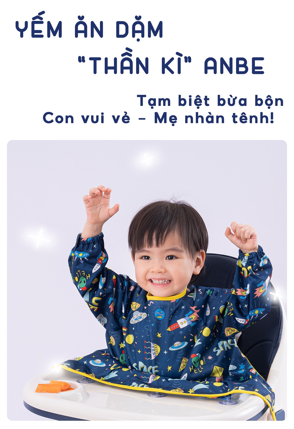 Áo Yếm Ăn Dặm Thần Kỳ Dài Tay Chống Thấm BLW Cho Bé ANBE VIETNAM ...