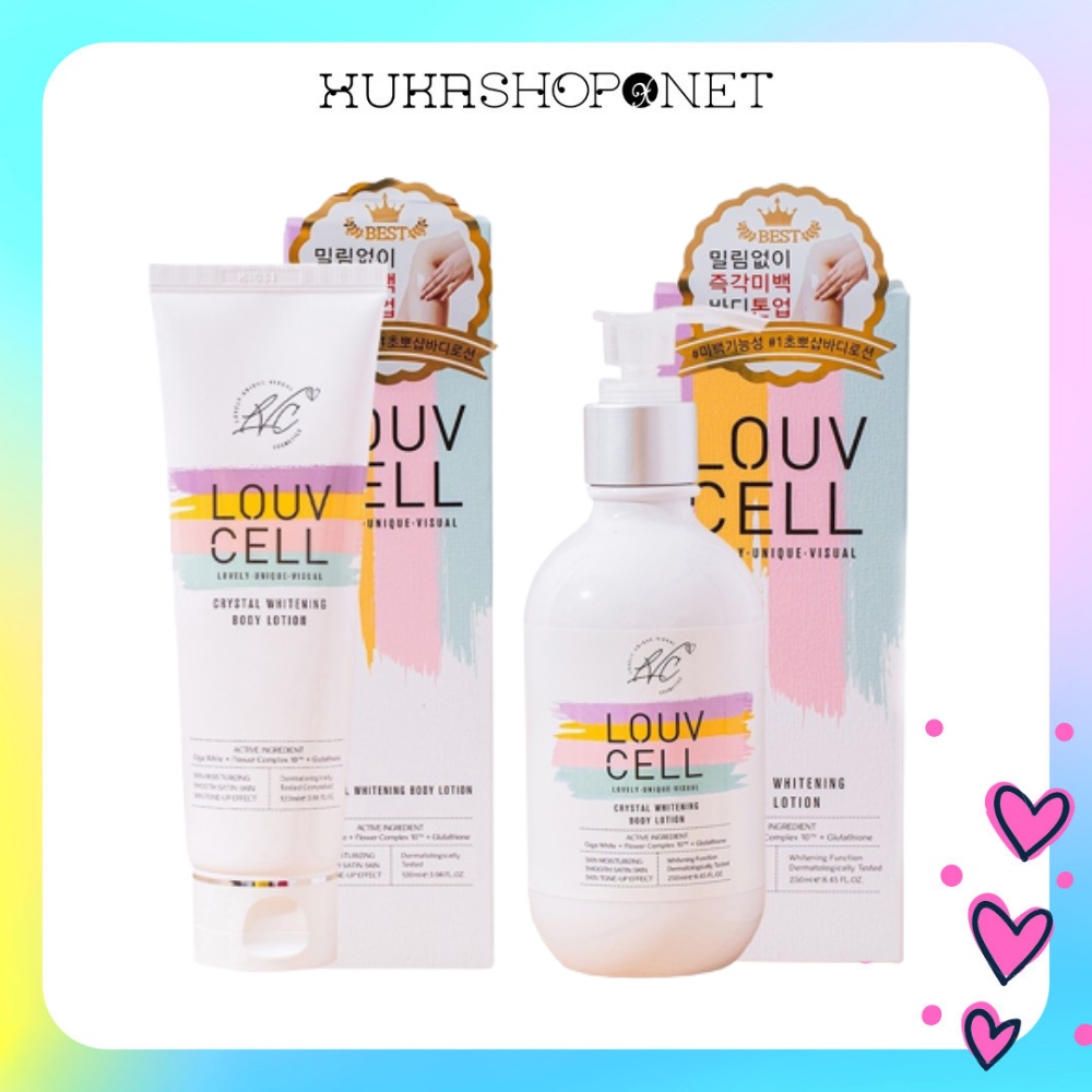 Kem dưỡng trắng da Body Louv Cell Crystal Whitening Body Lotion 120ml ...
