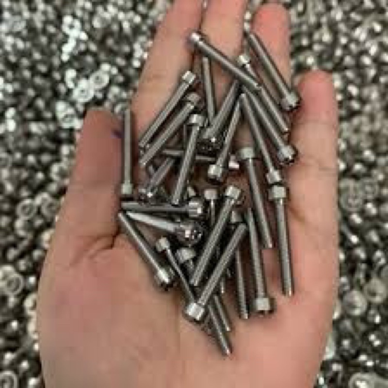 ốc titan gr5 4li25 trụ ( titanium bolt grade 5 4x25 m4*25 pillar head ...