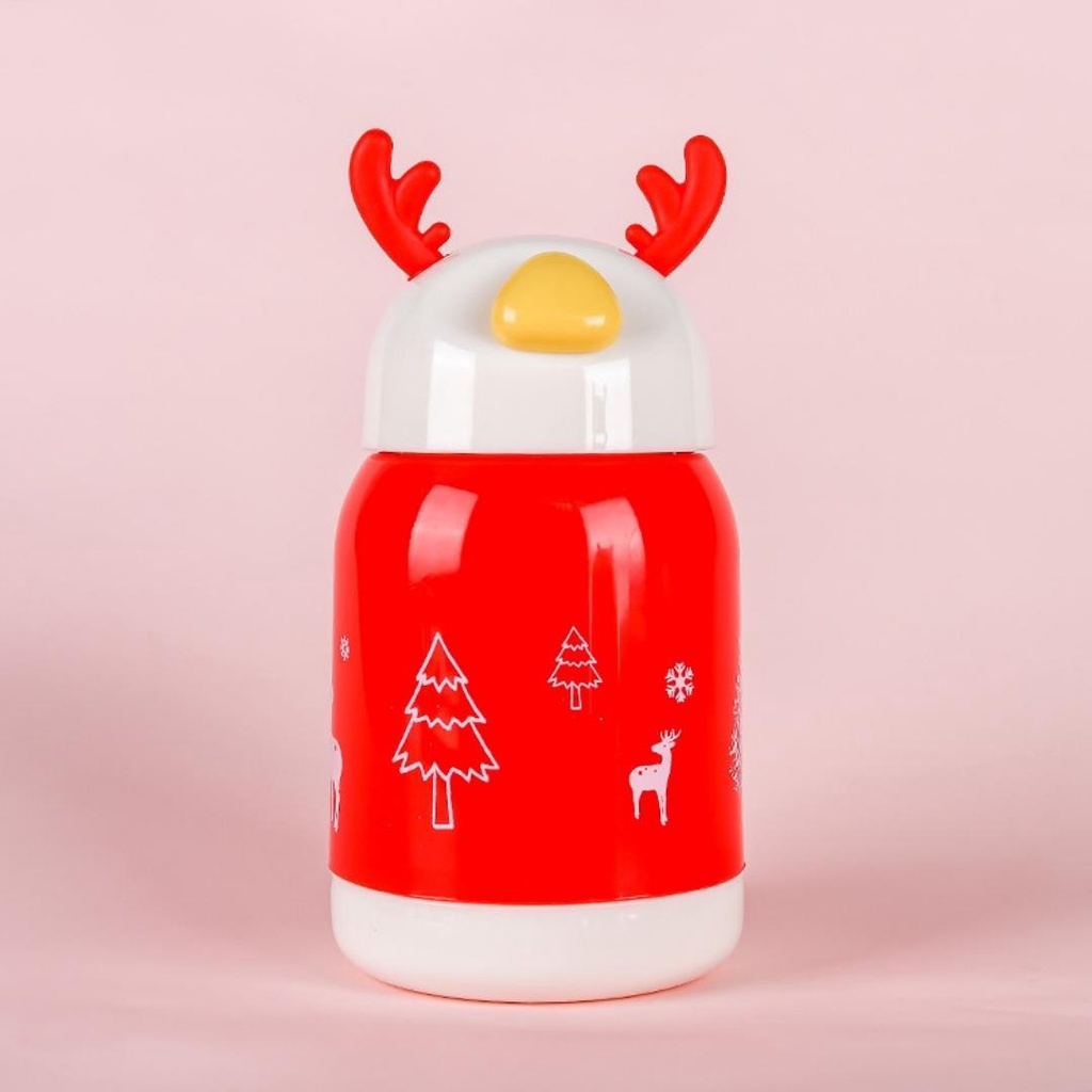 Bình nước giữ nhiệt 360ml nắp thú dễ thương lõi thủy tinh bọc nhựa cách ...