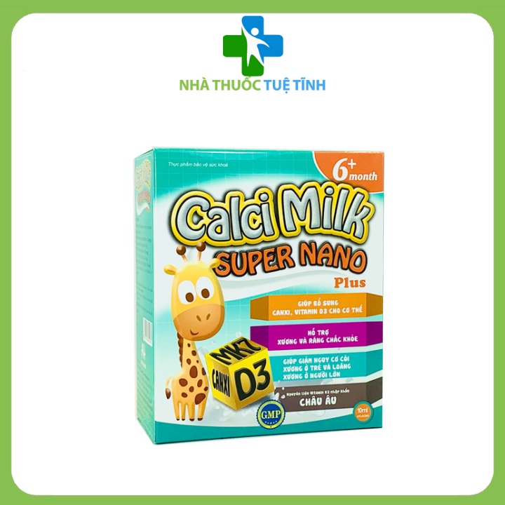 Calci Milk Super Nano Bổ Sung Canxi Và Các Loại Vitamin Cùng Con Cao Lớn Mỗi Ngày Hộp 20 Ống ...