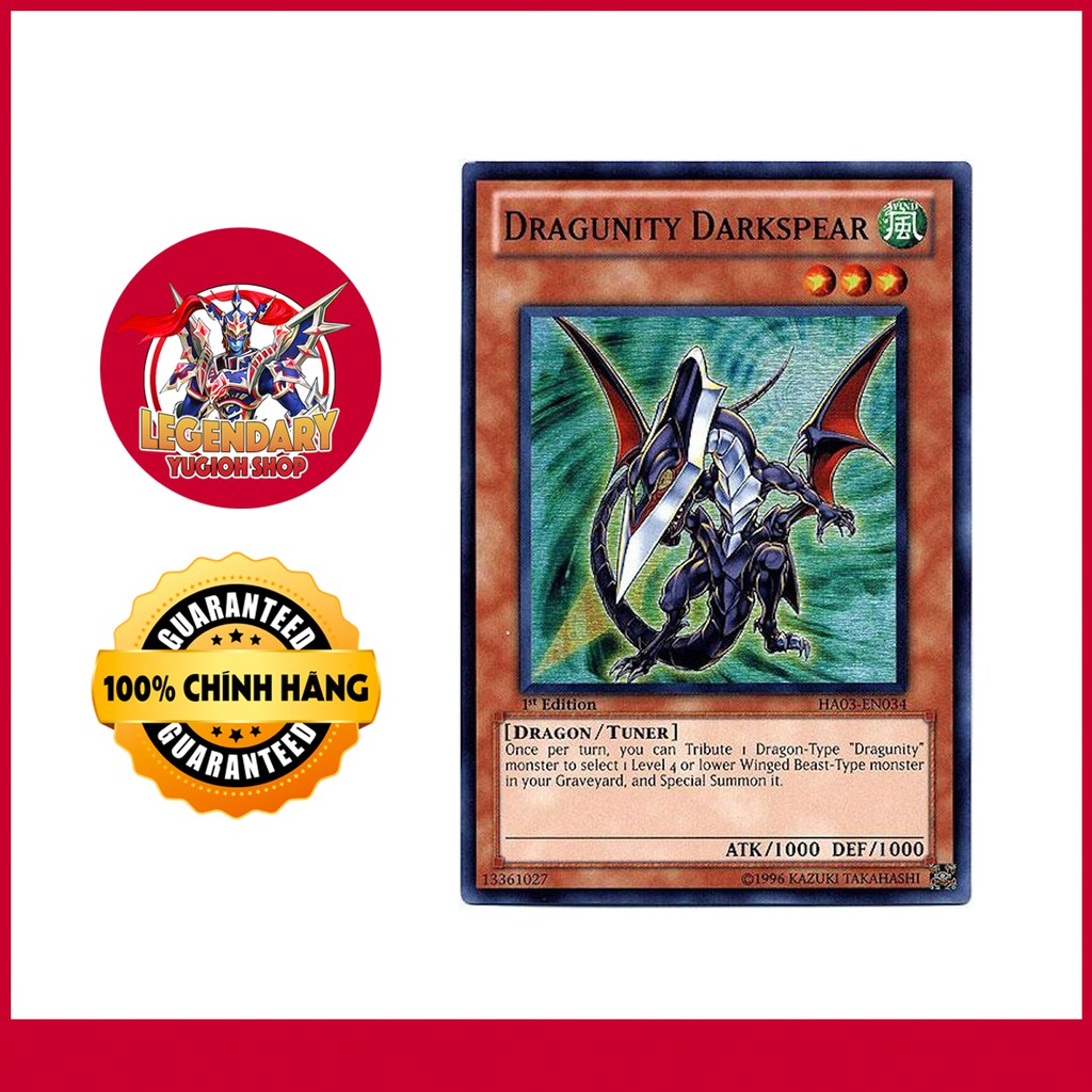[Thẻ Bài Yugioh Chính Hãng] Dragunity Darkspear | Shopee Việt Nam