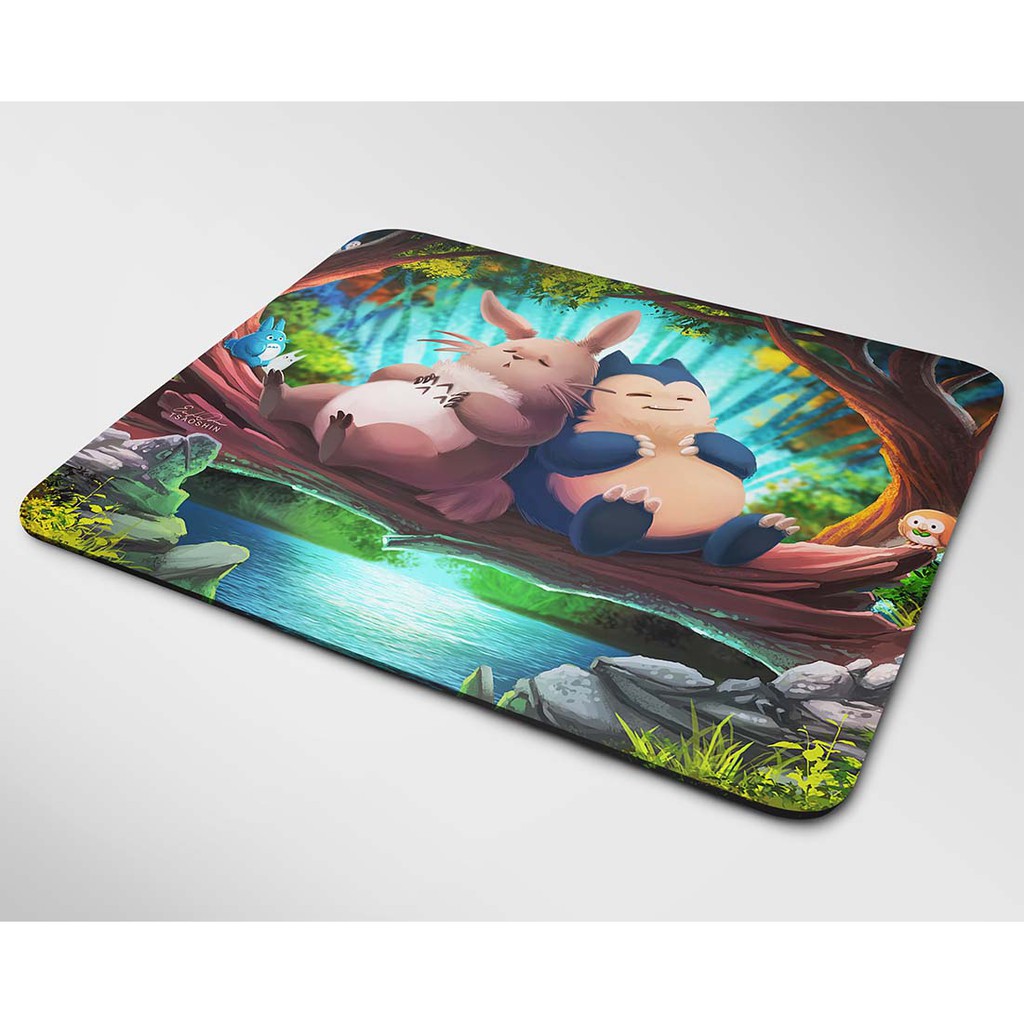 Lót chuột cỡ lớn, bàn di chuột, mouse pad mẫu Totoro và Snorlax (Nhiều ...