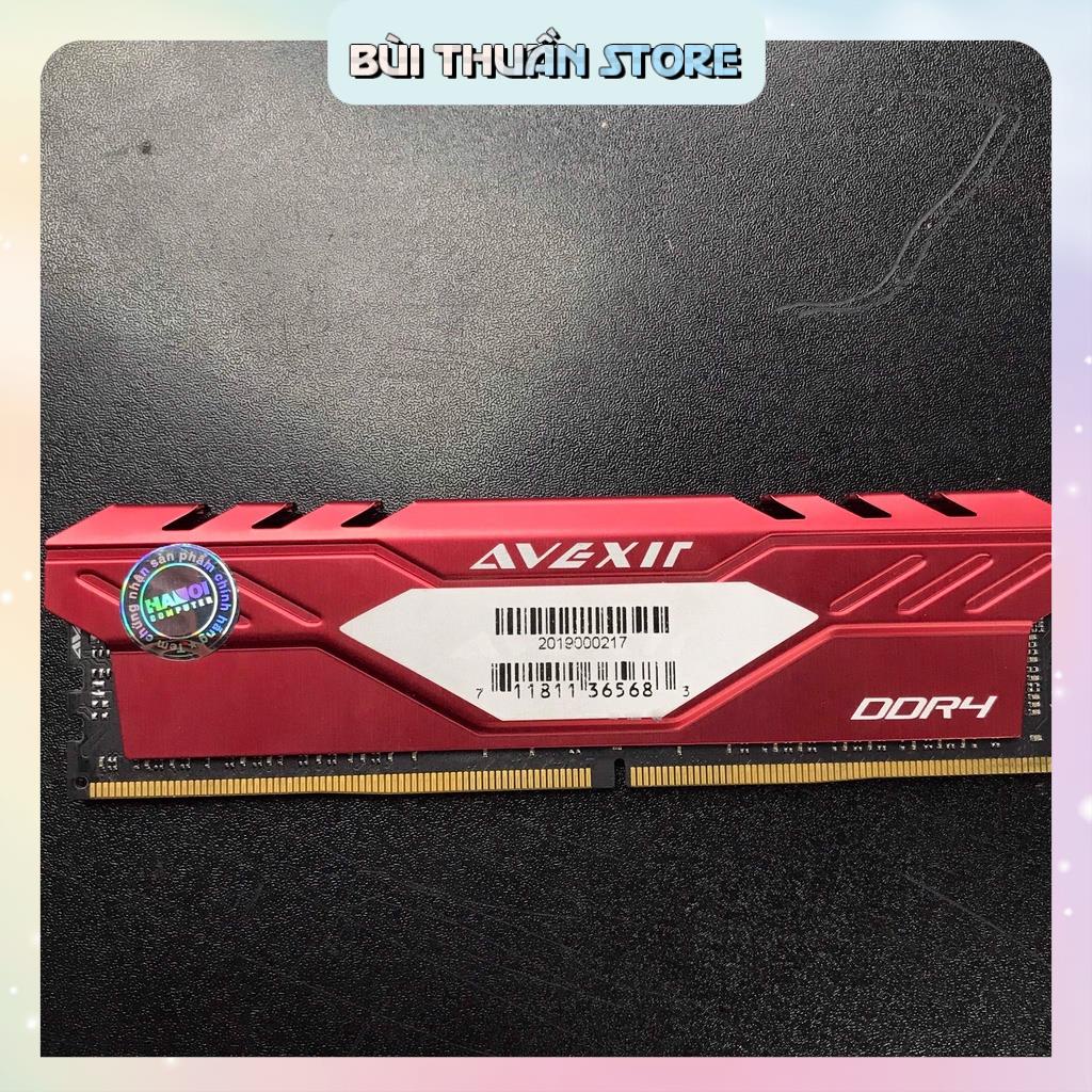 Ram máy tính PC AVEXIR 1SOE - SOLID RED Tản nhiệt 8GB (1x8GB) DDR4 2666Mhz hàng thương hiệu ...