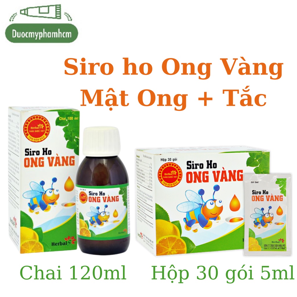 Siro ho Ong Vàng (Hộp 30 gói x 5ml) | Shopee Việt Nam