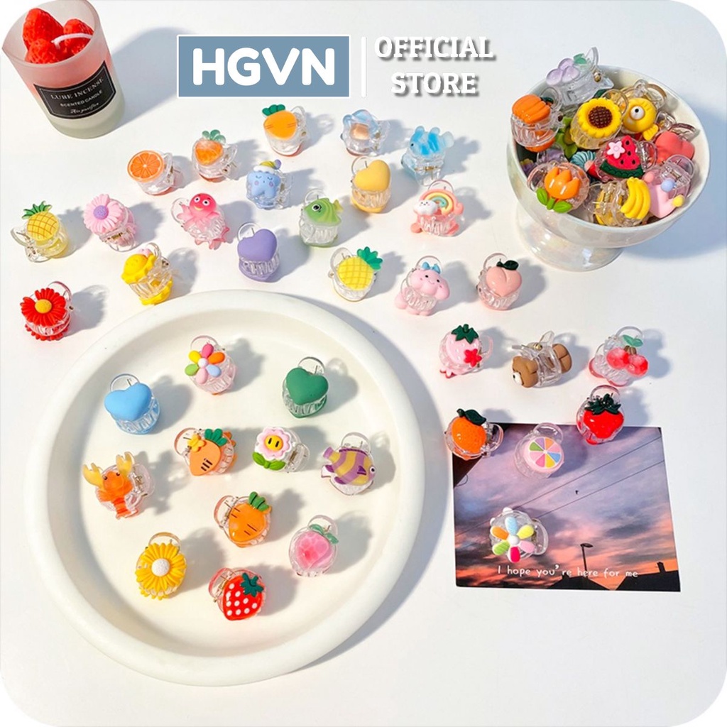 Kẹp Tóc Càng Cua HGVN Size Nhỏ Nhiều Hình Cute Cho Bé | Shopee Việt Nam
