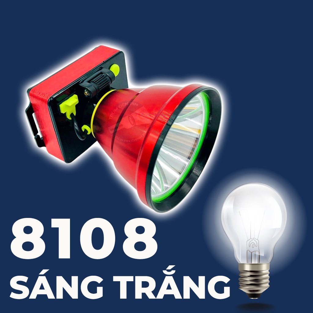 Đèn pin đội đầu siêu sáng 200W YUXING 8108 LED chiếu xa chống nước ánh ...