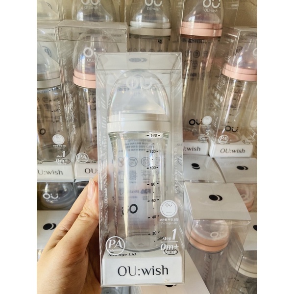 BÌNH SỮA OU WISH 140ml/260ml ( tuỳ chọn núm) | Shopee Việt Nam
