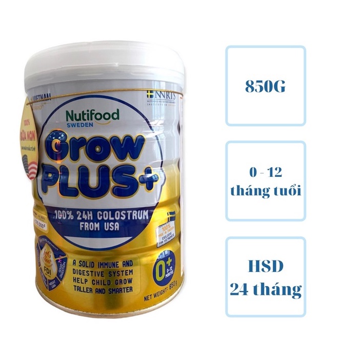 Sữa bột Nutifood Growplus Grow plus sữa non - vàng 0+, 1+ 800g | Shopee Việt Nam