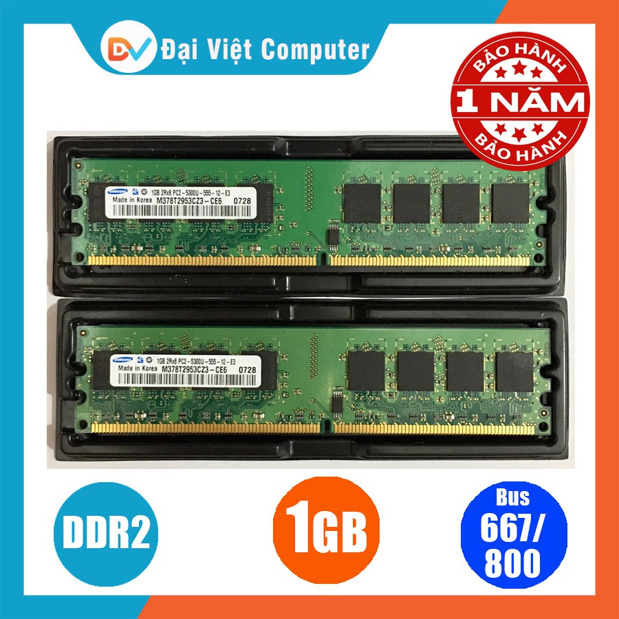 Ram máy tính để bàn 2GB 1GB DDR2 bus 800 / 667 | Shopee Việt Nam