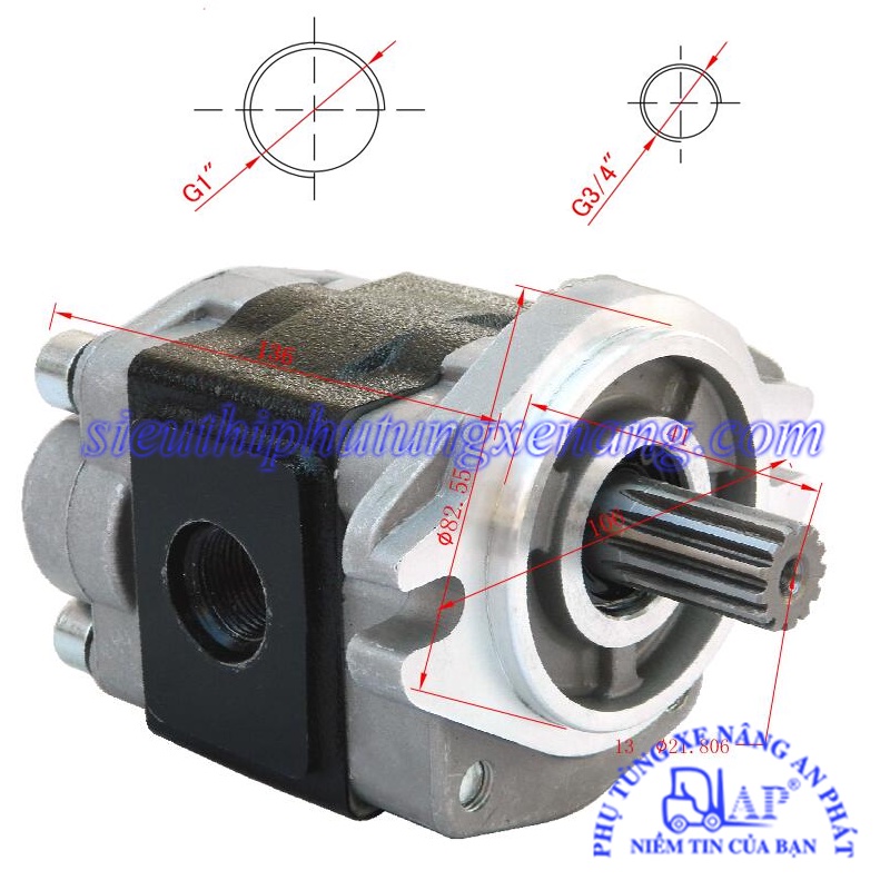 Bơm thuỷ lực (Hydraulic pump) MITSUBISHI FD20-30 (F18C/CF18C/F14E/CF14E ...
