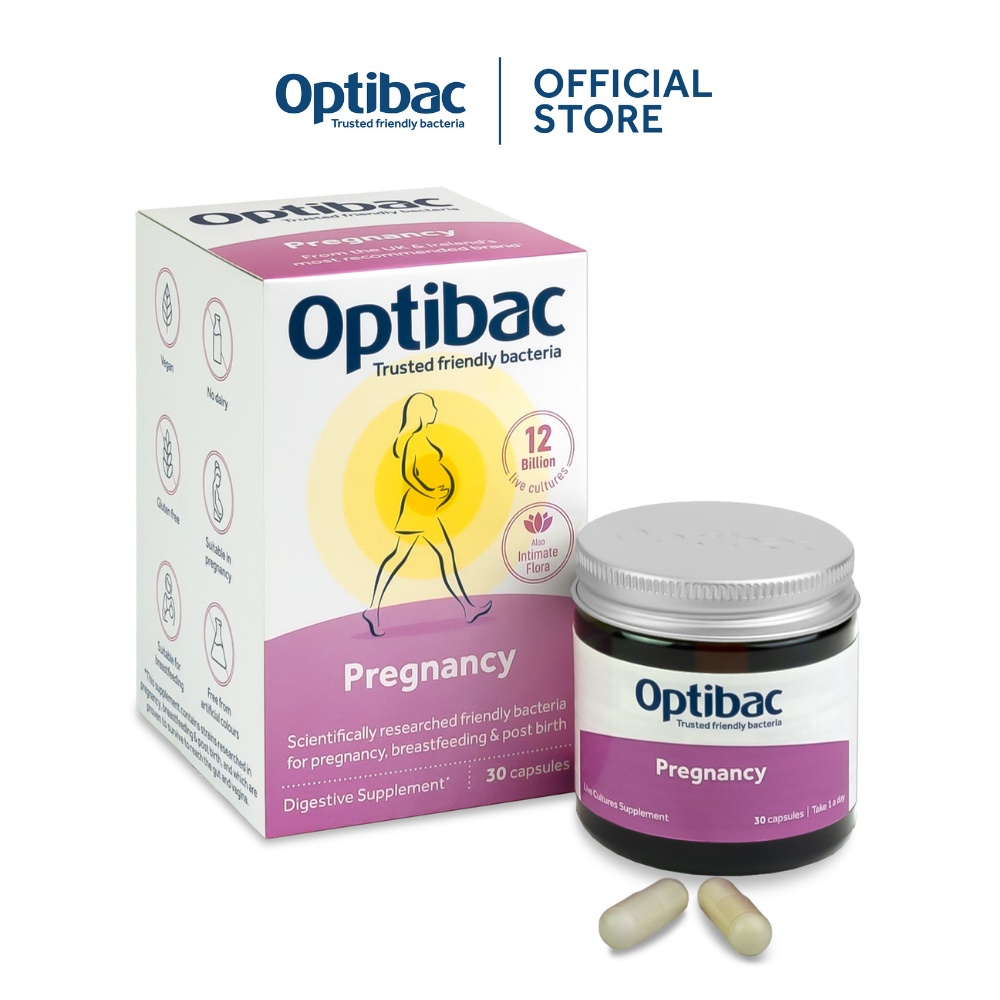 (Date1/2026) Men vi sinh Optibac Pregnancy mẹ bầu & cho con bú cải ...