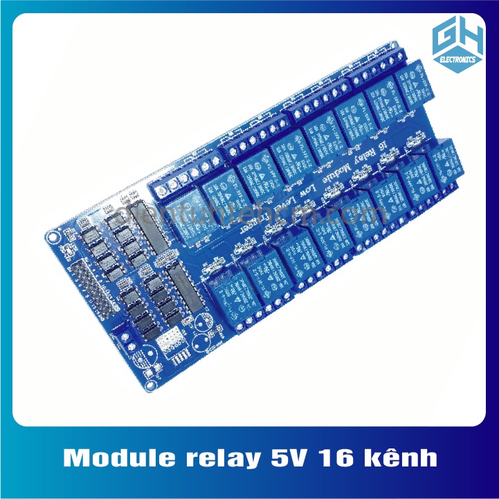 Mạch Module Relay 16 kênh 5V chịu được hiệu điện thế lên đến 250VAC 10A ...