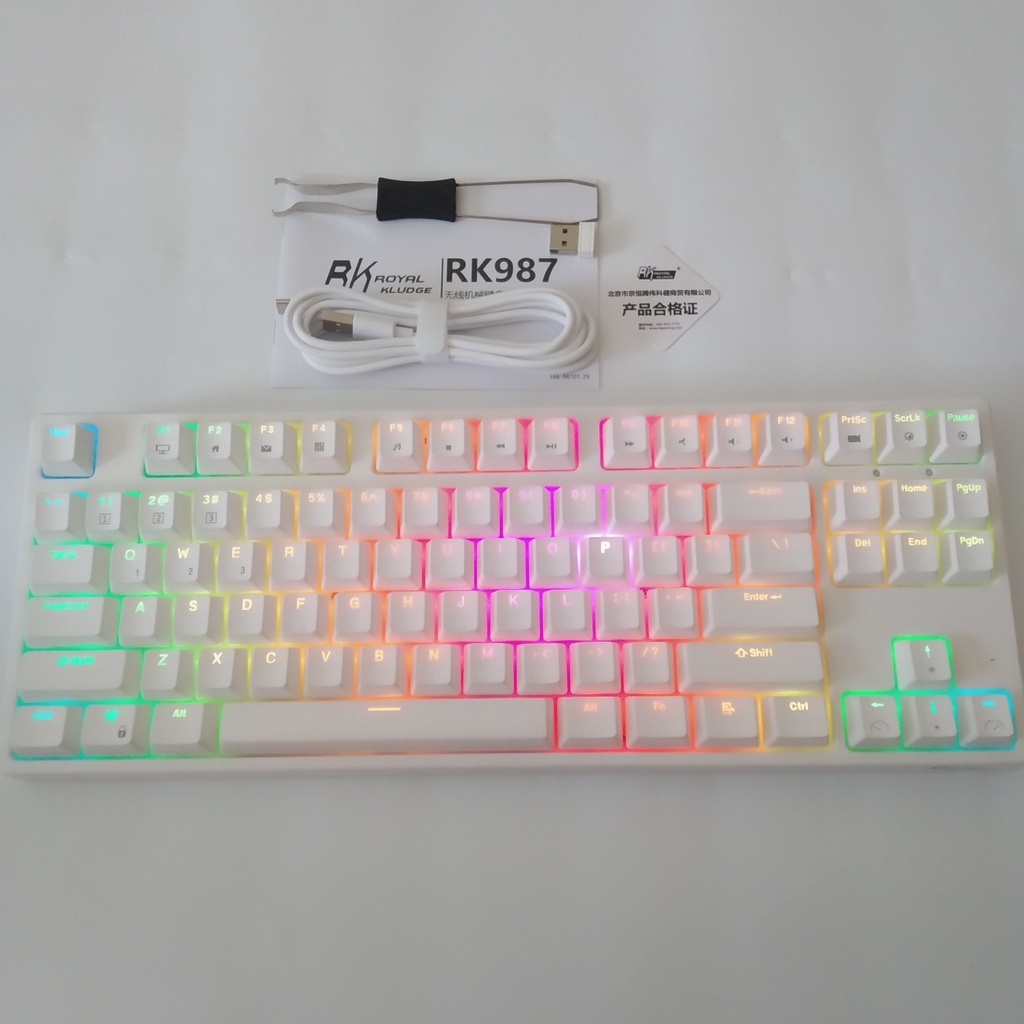 Bàn Phím Cơ Không Dây HOTSWAP RK987, RK71 Led RGB & Đơn Sắc. Ba Chế Độ ...