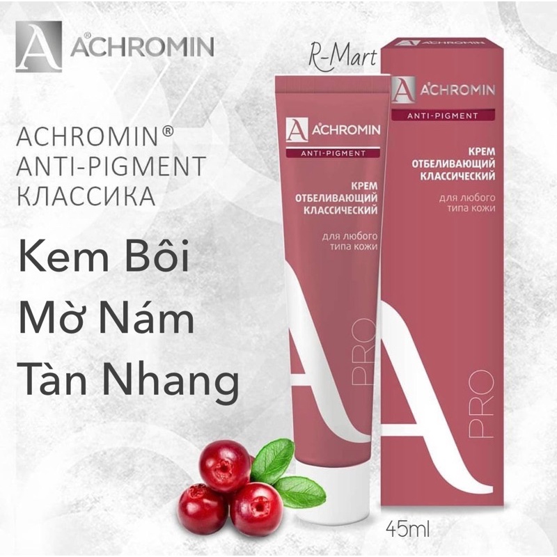 Kem mờ nám tàn nhang ACHROMIN Anti Pigment chính hãng Nga mẫu mới 45ml ...