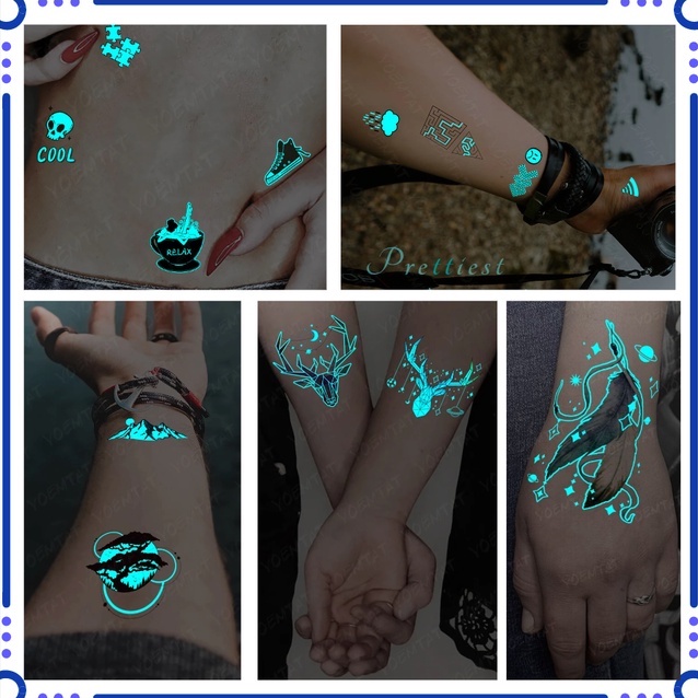 Hình xăm nước | tattoo săm phát sáng | hình xăm chống nước | tattoo dán ...