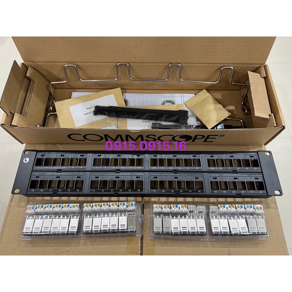 Patch panel Commscope/AMP chống nhiễu Cat6A 48port, 2U, 760162818 | UNP ...