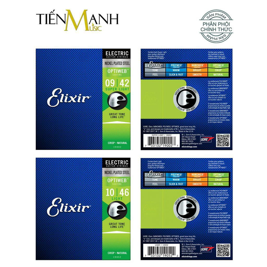 [Chính Hãng] Dây Đàn Guitar Điện Elixir 19002, 19052 Phủ Lớp Optiweb Cỡ ...