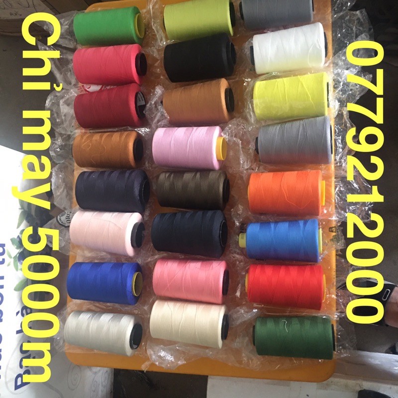 chỉ may cuộn lớn nhiều màu loại 5000m hàng đẹp | Shopee Việt Nam