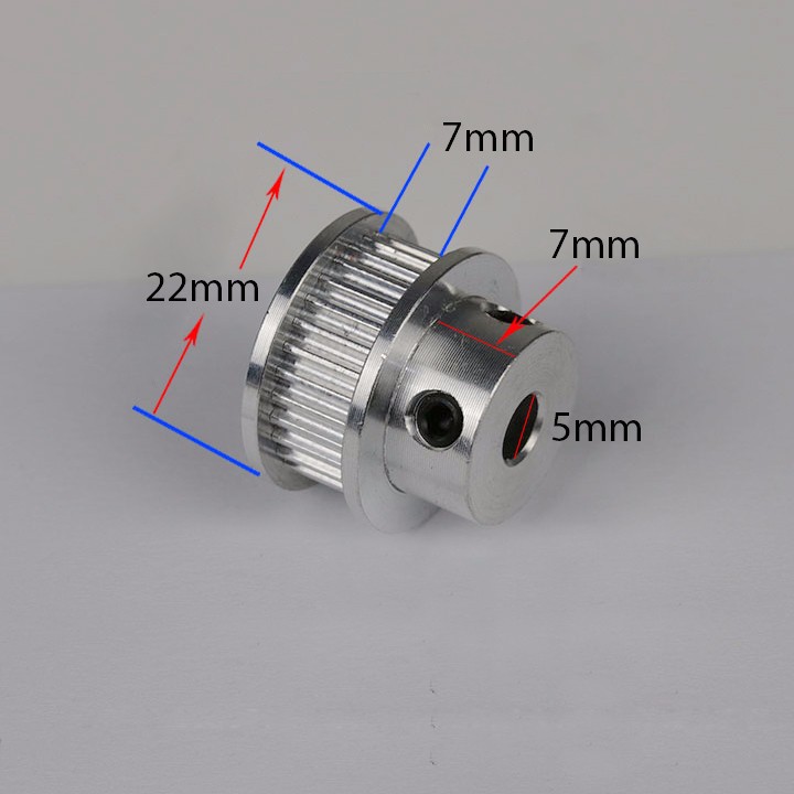 Buly, Puly, Pulley Trục 5mm - 30 Răng, sử dụng với dây đai 2GT-6mm ...