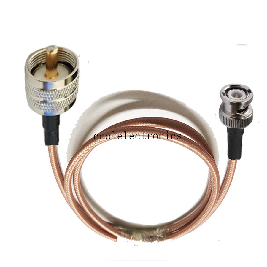 Cáp RG142 UHF PL259 Nam Sang BNC Nam RF Uốn Coax Pigtail Cáp Kết Nối 10 ...