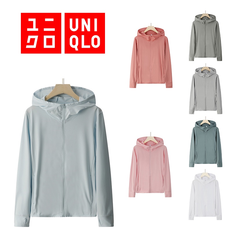 M-4XL Uniqlo Classic Áo khoác nữ Airism UV Protection UPF 50 + Lưới dài tay Full Zip Áo khoác ...