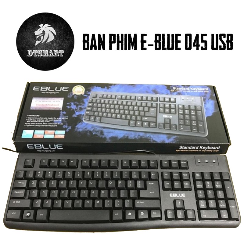 Bàn phím Eblue EKM045BK Pro (USB, có dây) | Shopee Việt Nam