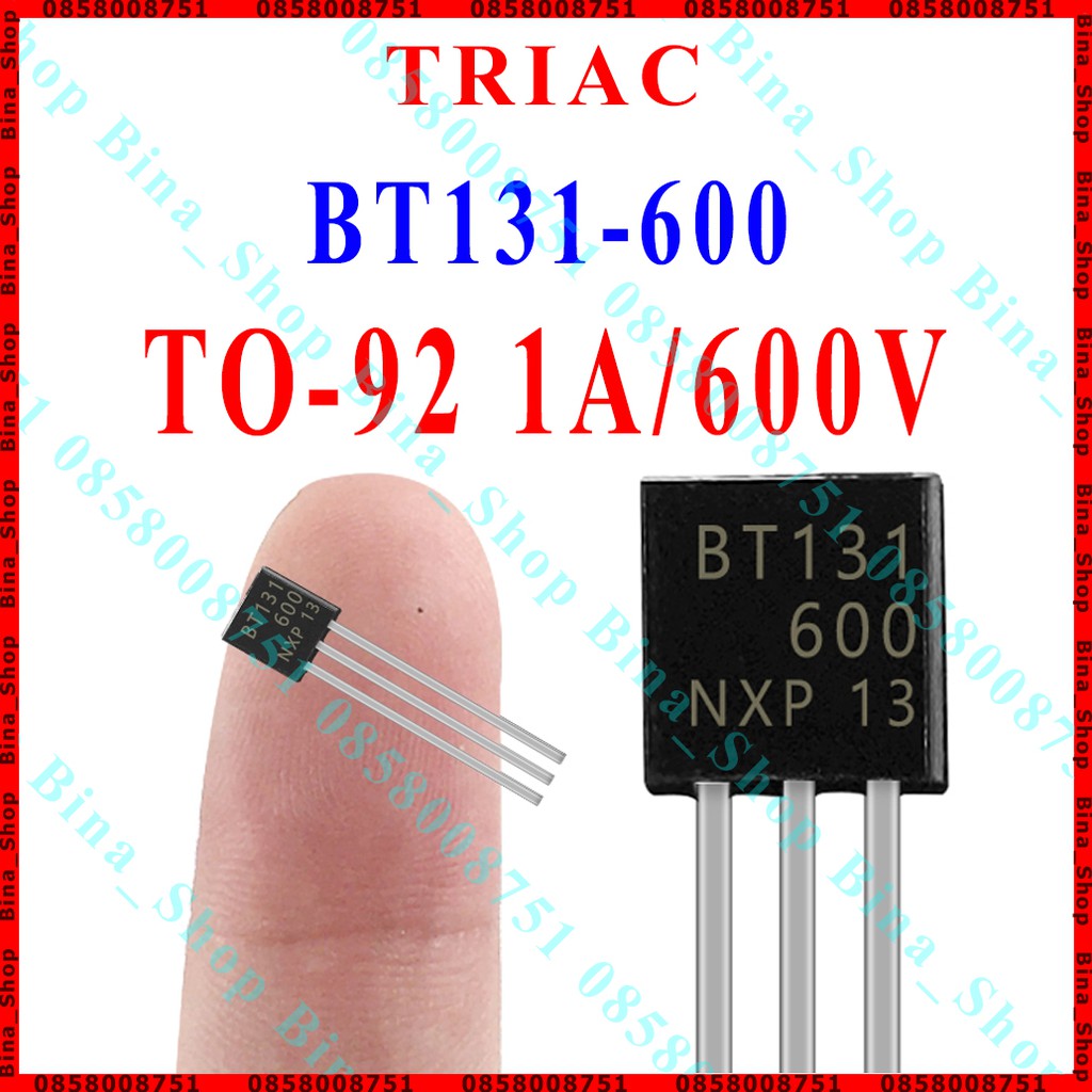 Triac TO-92 BT131-600 1A 600V 3 chân màu đen | Shopee Việt Nam