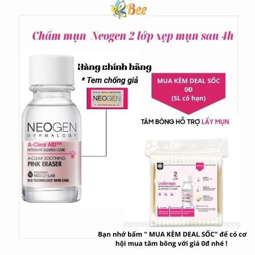 Chấm Mụn Neogen 2 Lớp Xẹp Mụn Sau 4H Dermalogy A-Clear Aid Soothing Pink Eraser 15ml | Shopee ...