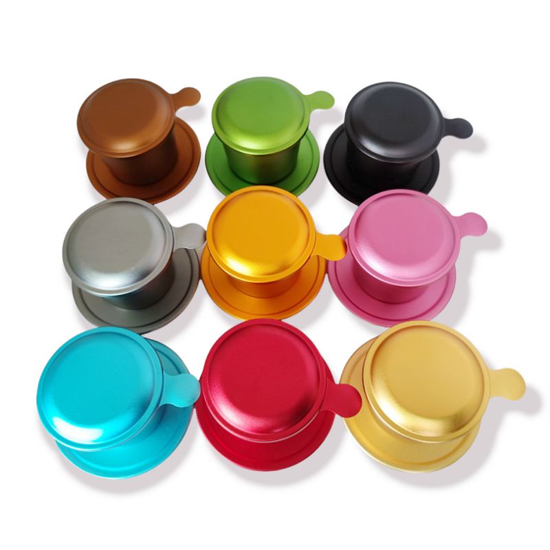 Phin nhôm pha cà phê đủ màu_phin cafe màu khắc tên hoặc logo theo yêu ...