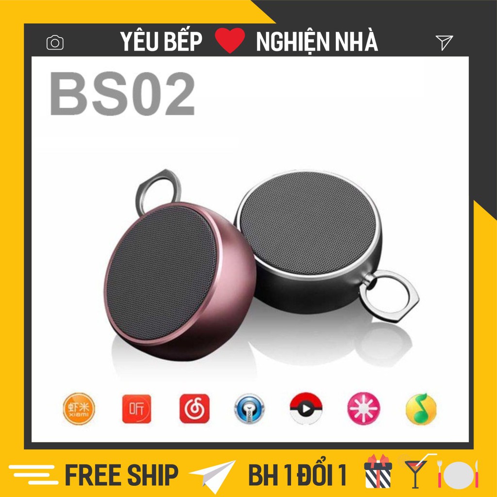 Loa nghe nhạc bluetooth bs02, loa nghe nhạc không dây vỏ nhôm cao cấp ...